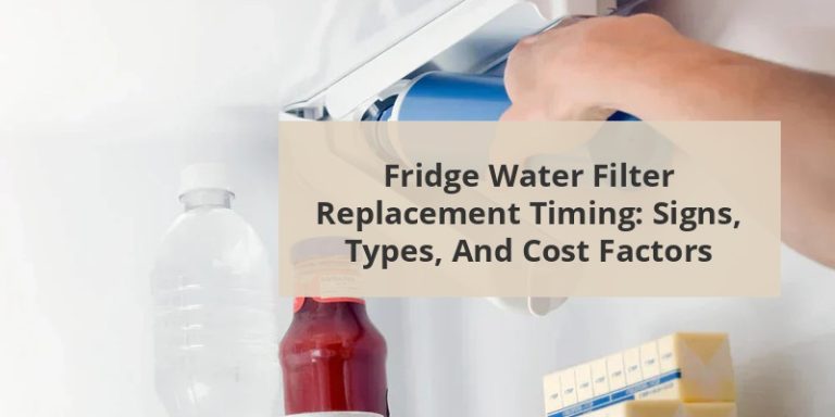 Fridge Water Filter Replacement Timing: Signs, Types, and Cost Factors ...